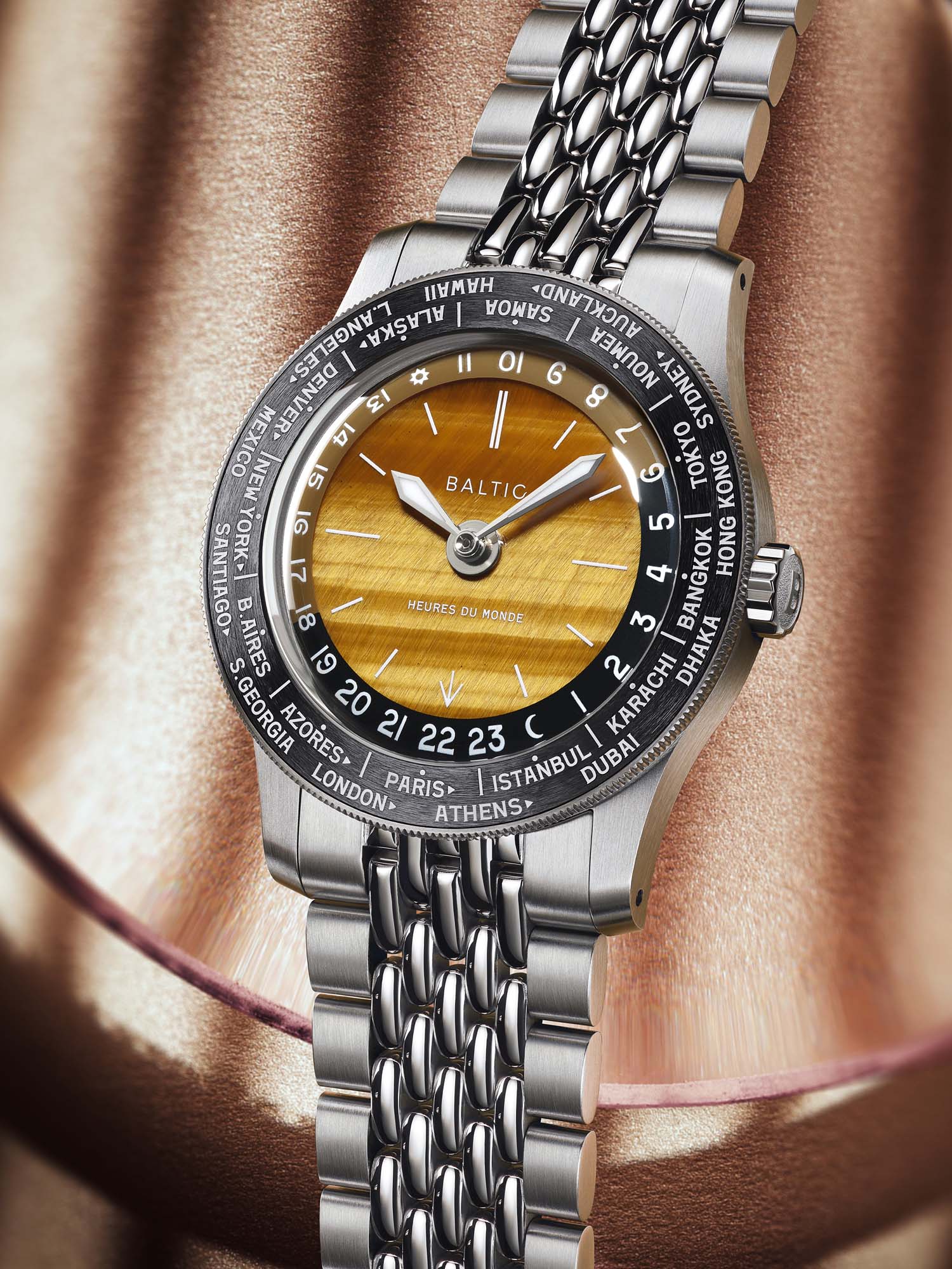Baltic Heures du Monde Worldtimer - Tiger Eye – Time+Tide Watches UK